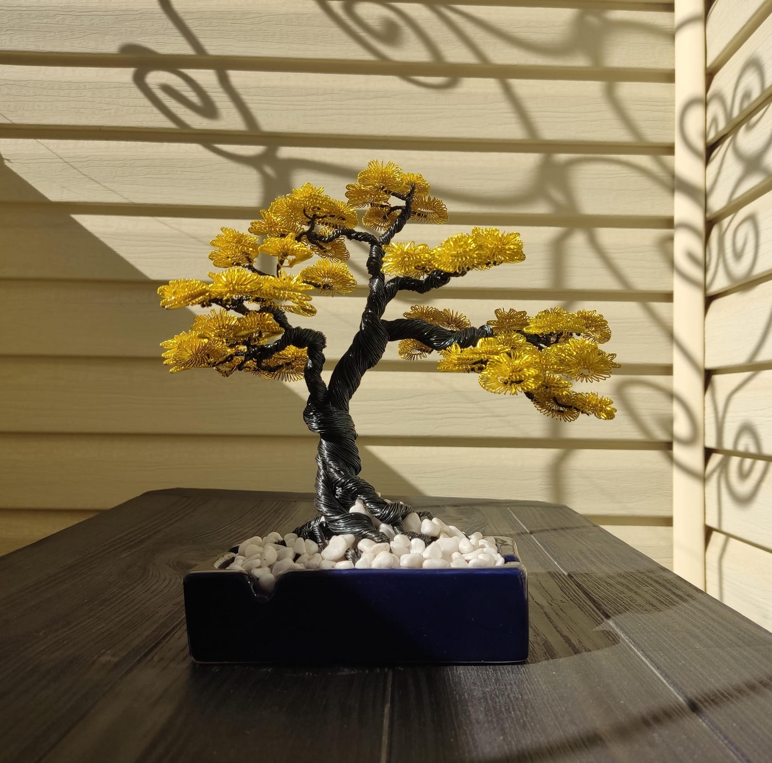 Wire Art - Japanese Yellow Maple BONSAI Tree Sculpture, ''SOKAN ...