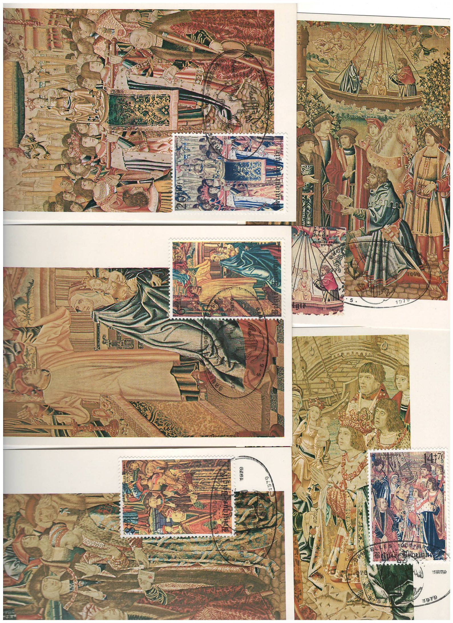 Set of 5 MC, Maxi Cards, POSTCARDS - BELGIUM 1979, Museum, Art ...