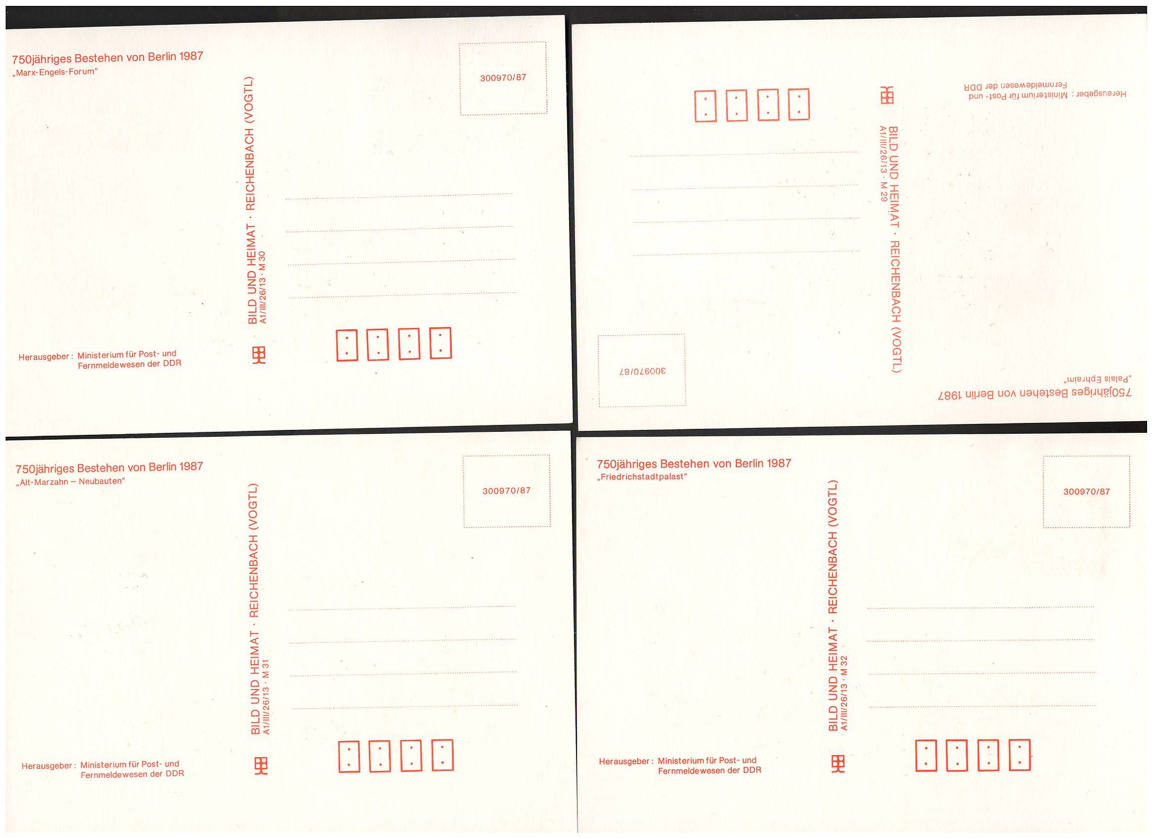 12 POSTCARDS, MC Maxi Cards Germany DDR 1985-1987, Historical Mailbox ...