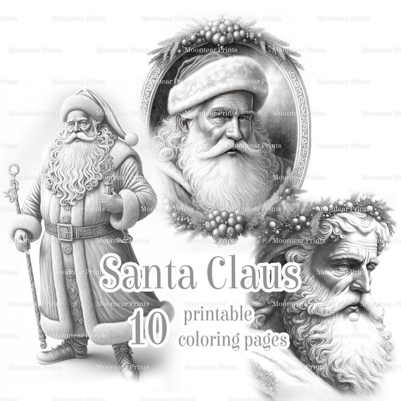 Grayscale Santa