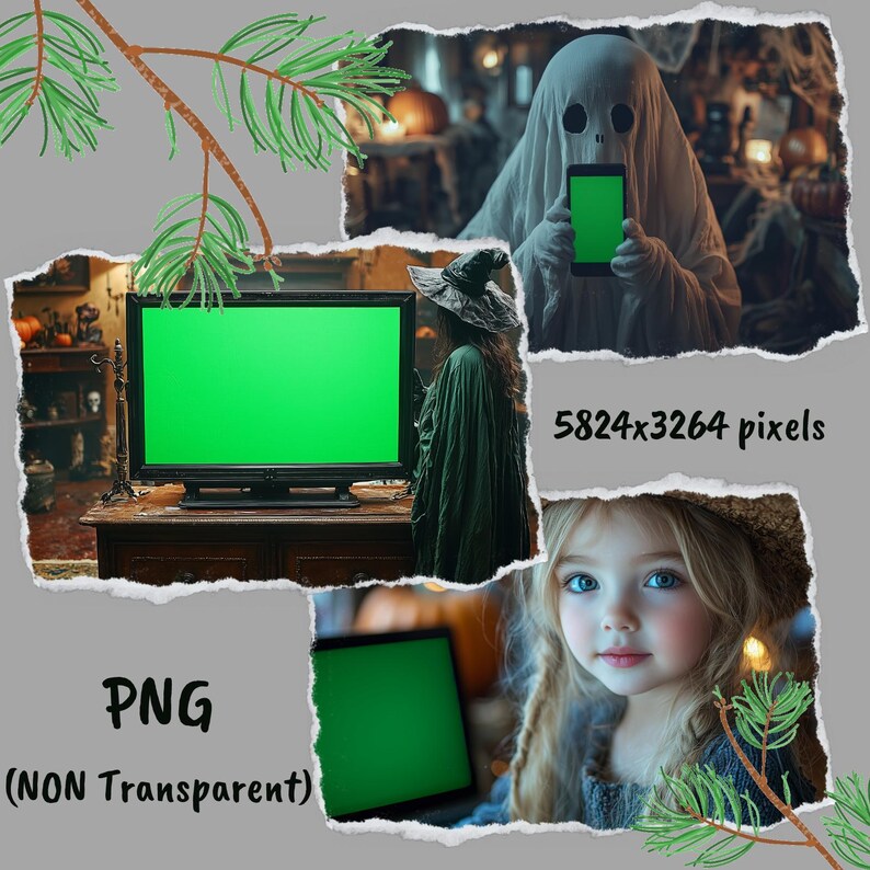D7.1 9-4K Green Screen Halloween Pack: Witch, Ghost, Skeleton ...