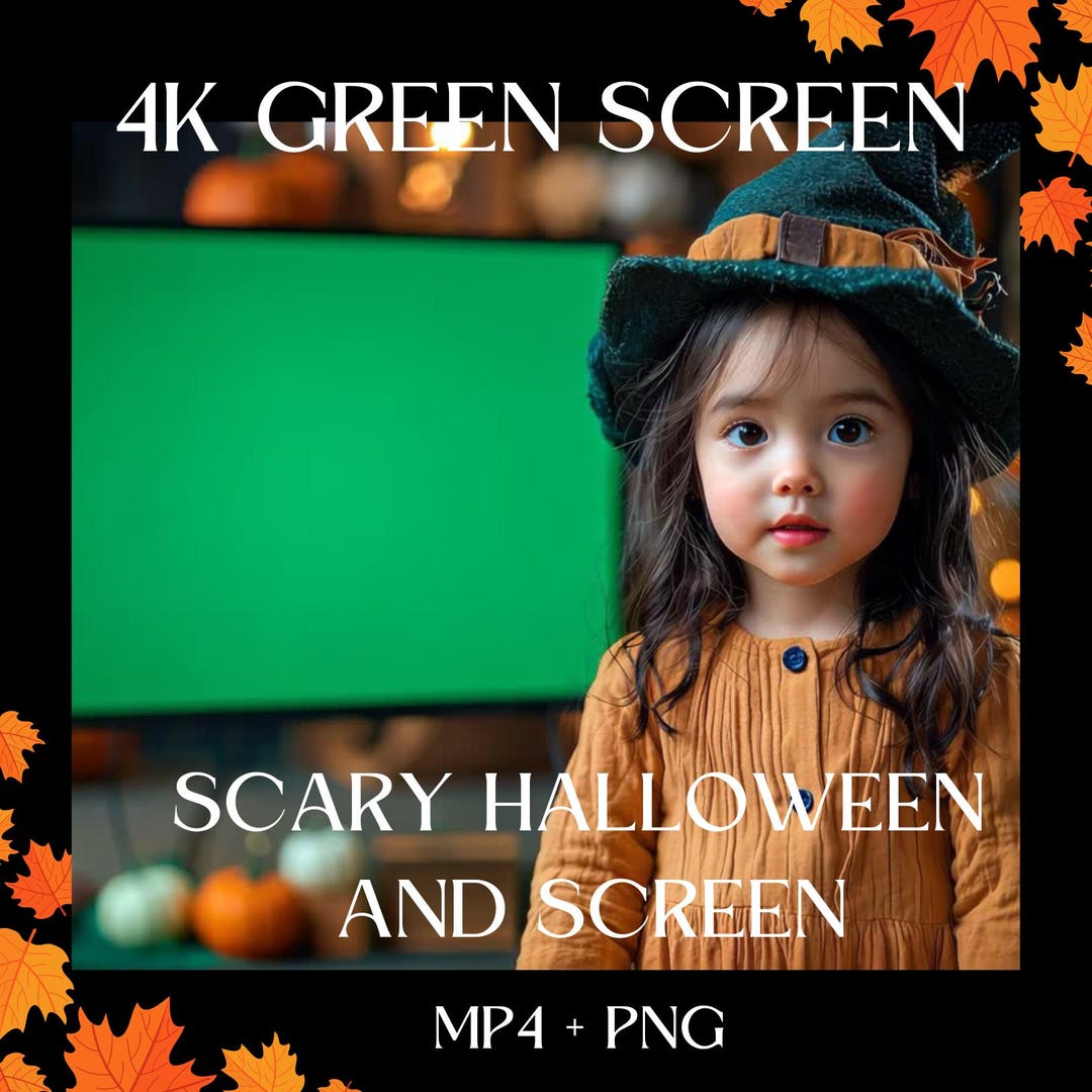 D7.1) 9-4K Green Screen Halloween Pack: Witch, Ghost, Skeleton ...
