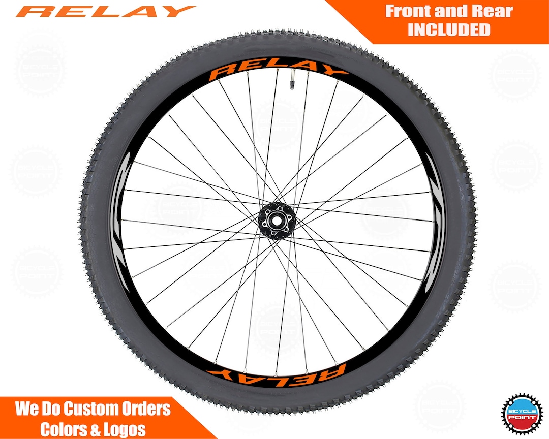 TRANSITION RELAY Bicycle Rim Decals Set, Sticker Pack for Two Wheels ...