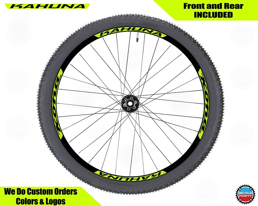 KONA Kahuna Bicycle Rim Decals Set, Sticker Pack for Two Wheels ...