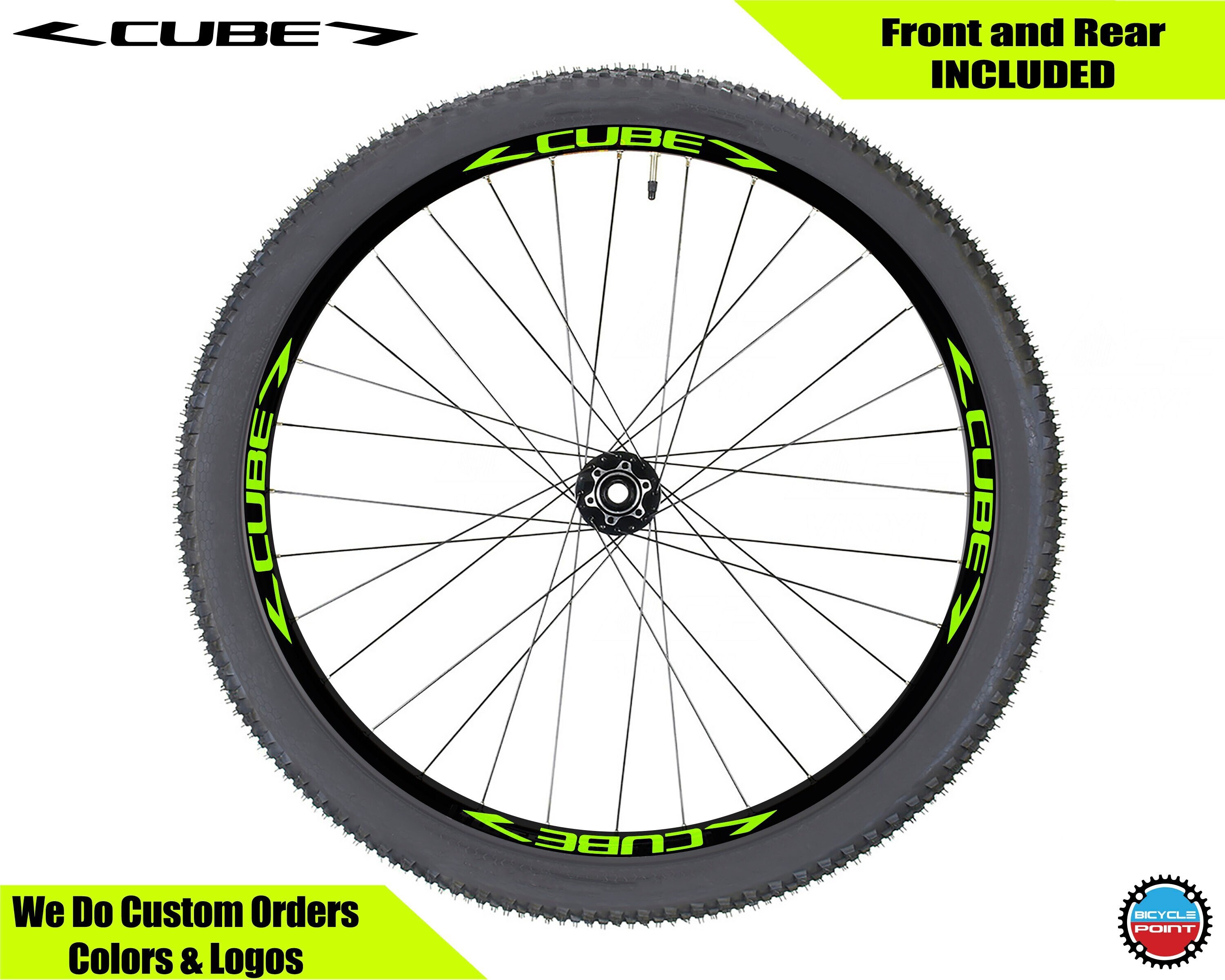 CUBE Bicycle Rim Decals Set Sticker Pack for Two Wheels - Etsy