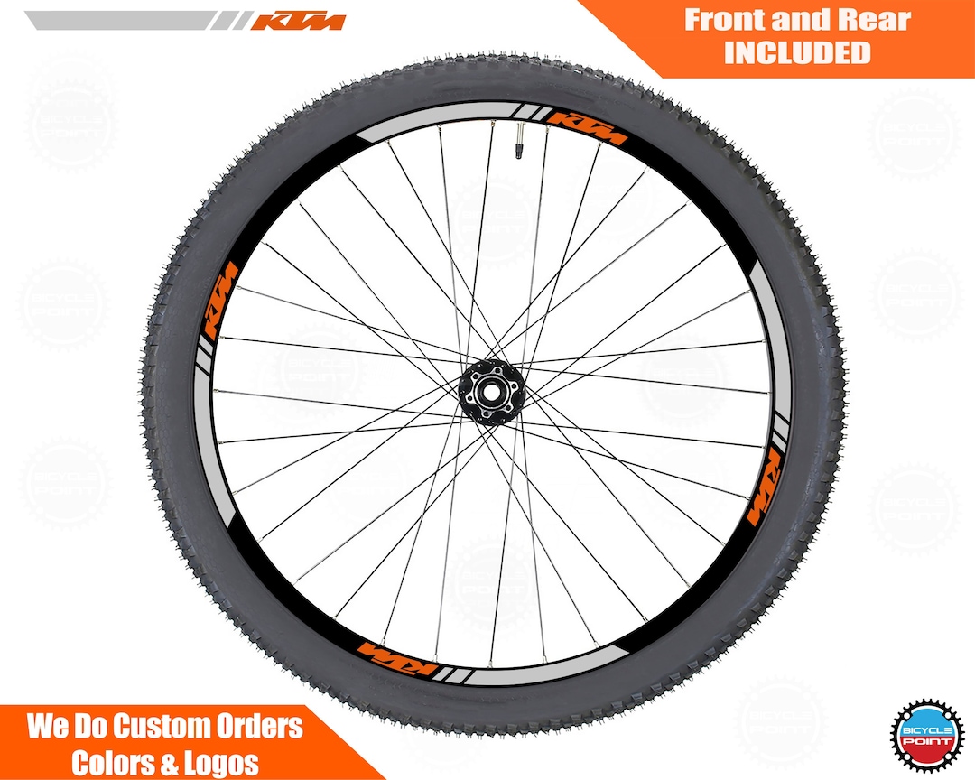 КТМ Bicycle Rim Decals Set Sticker Pack for Two Wheels - Etsy