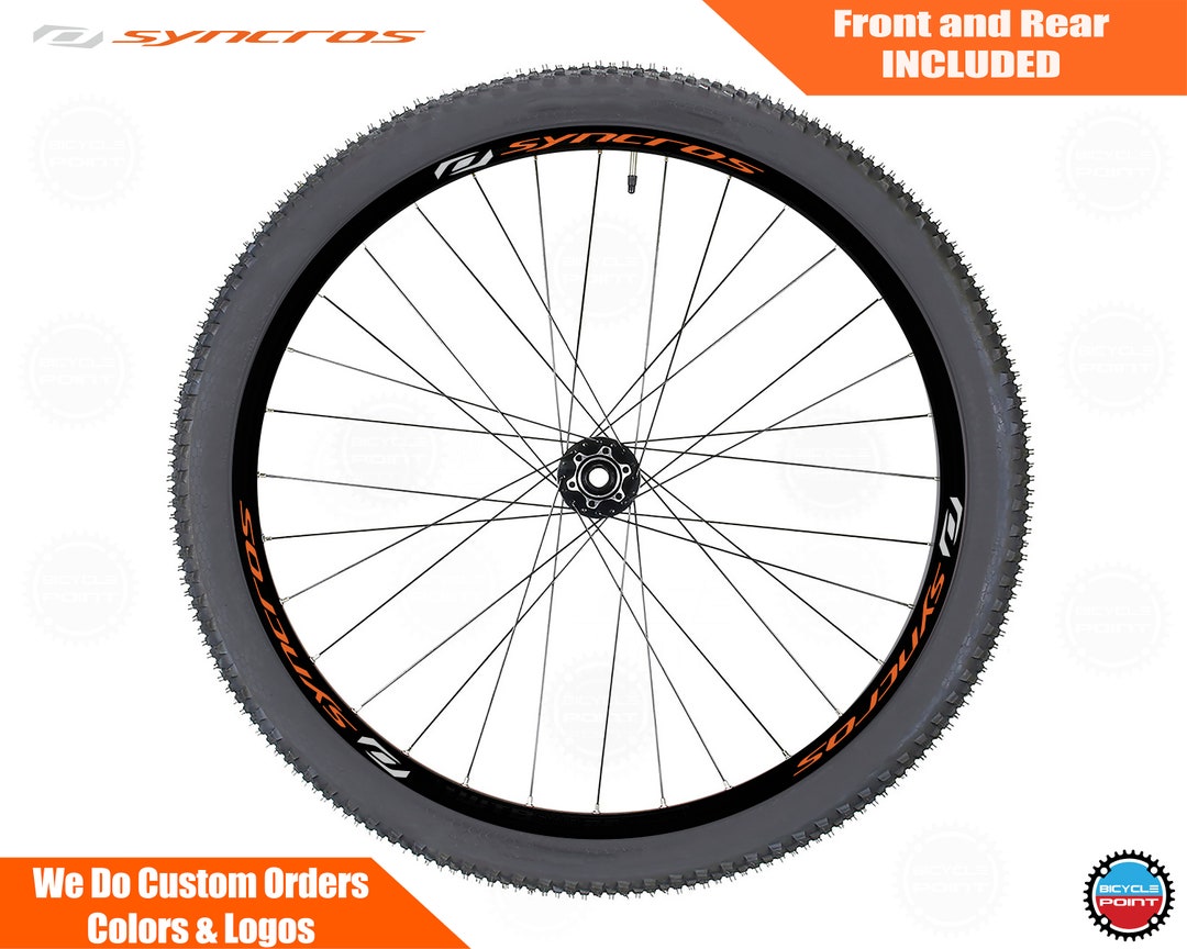 SYNCROS Bicycle Rim Decals Set, Sticker Pack for Two Wheels Fluorescent ...