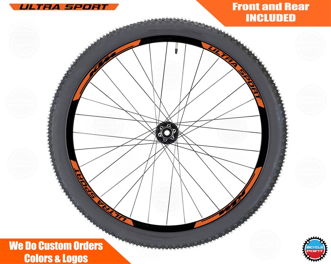 КТМ ULTRA SPORT Bicycle Rim Decals Set, Sticker Pack for Two Wheels ...