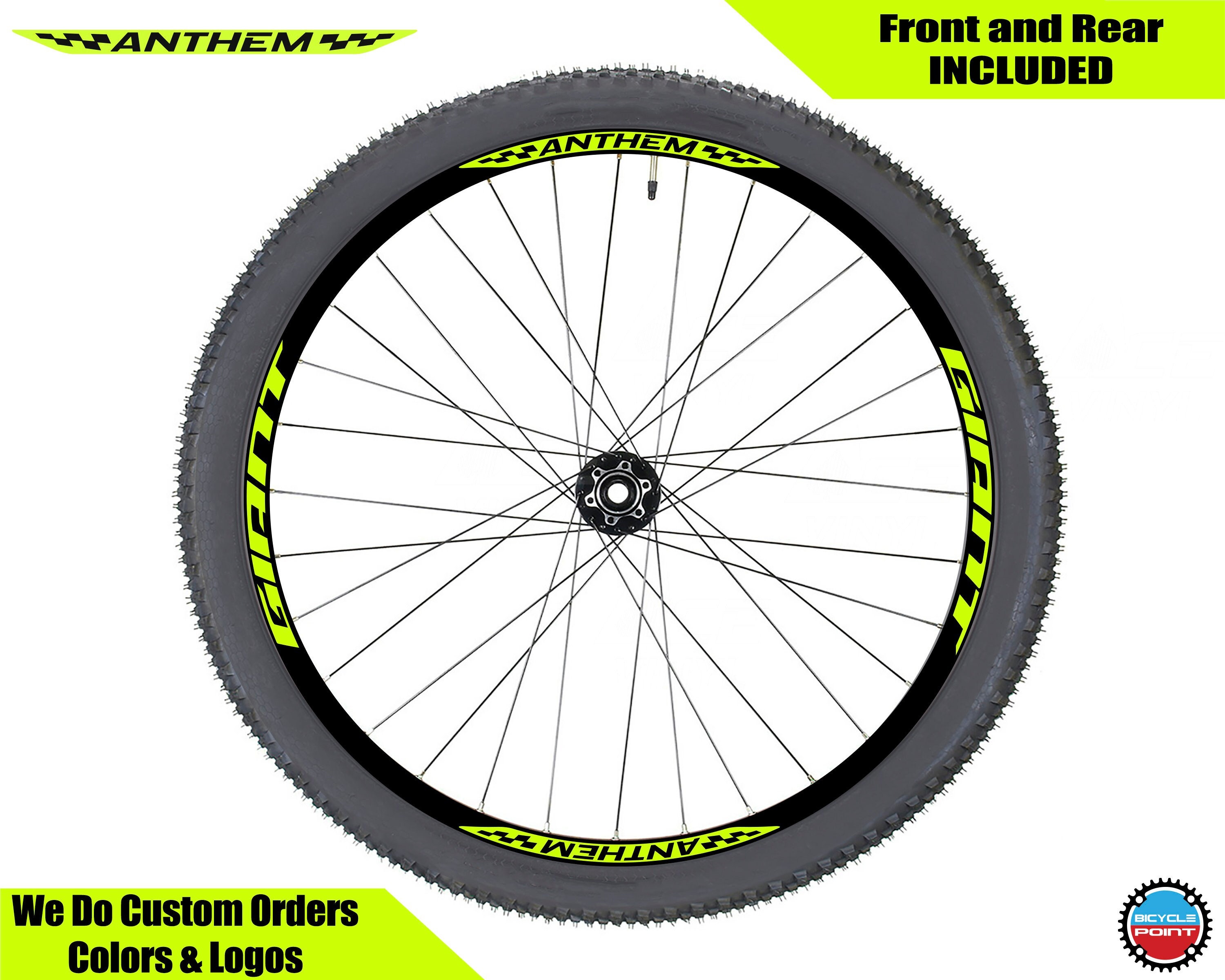 GIANT ANTHEM Bicycle Rim Decals Set, Sticker Pack for Two Wheels ...
