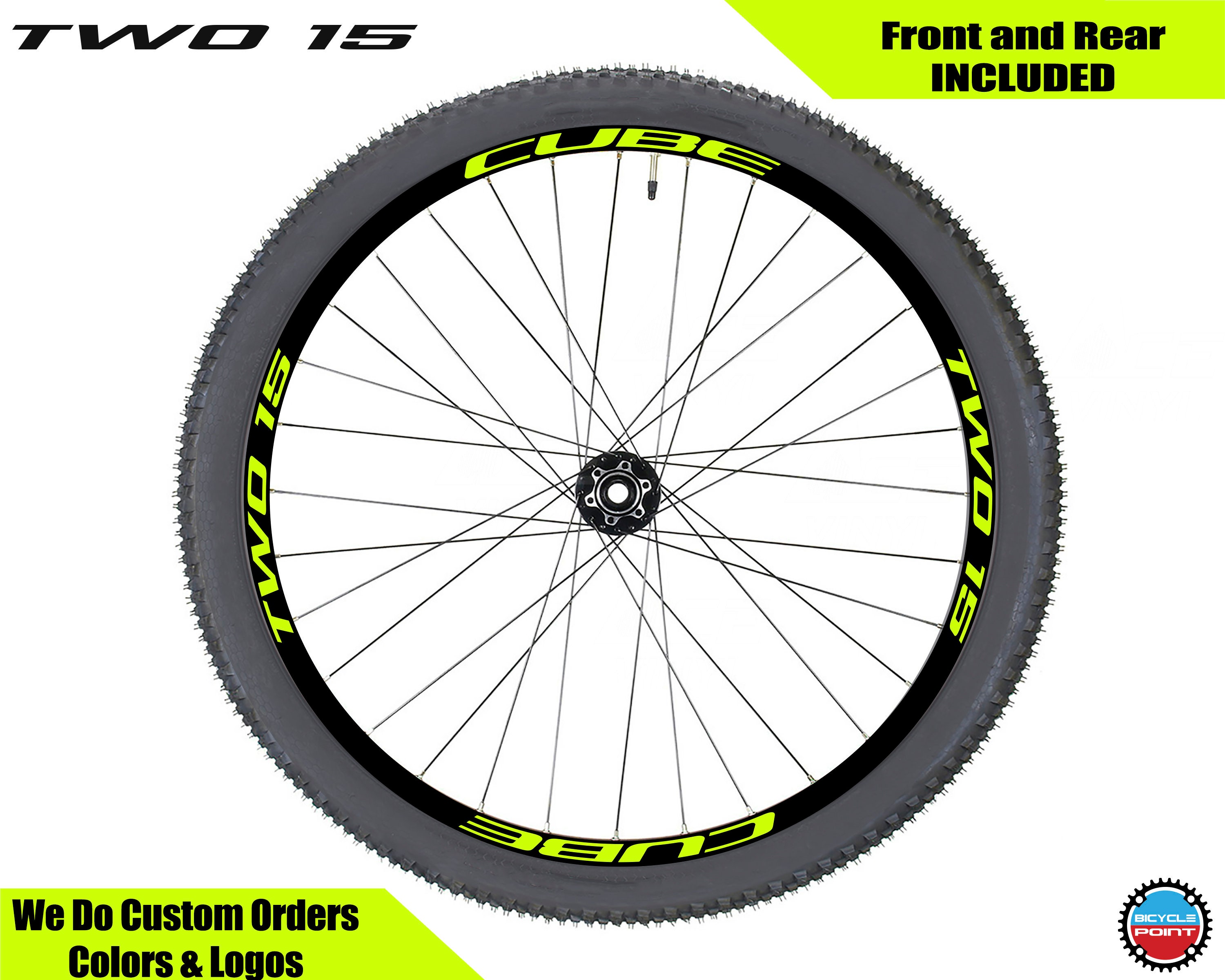 CUBE TWO-15 Bicycle Rim Decals Set, Sticker Pack for Two Wheels ...