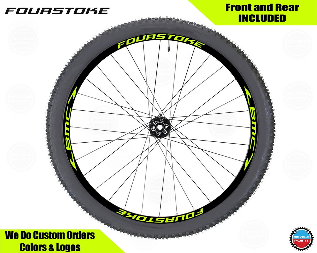 BMC Bicycle Rim Decals Set, Sticker Pack for Two Wheels Fluorescent ...