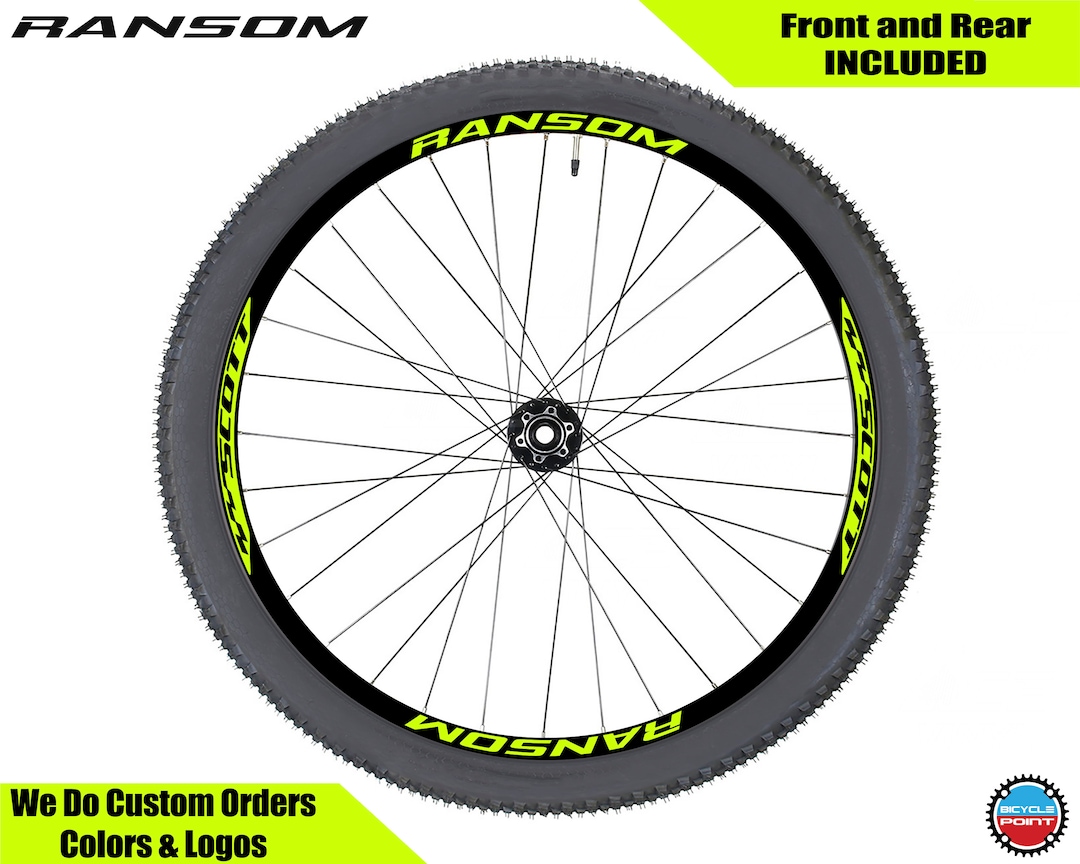 SCOTT RANSOM Bicycle Rim Decals Set, Sticker Pack for Two Wheels ...