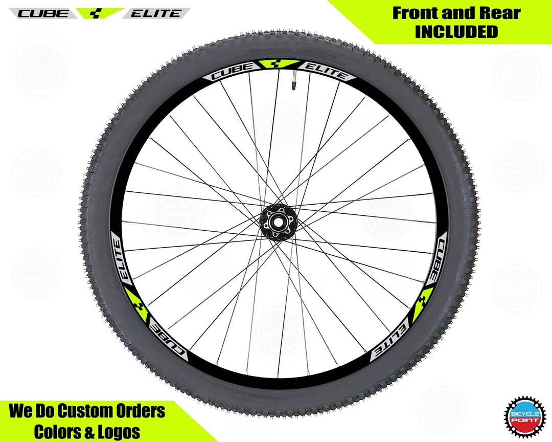 CUBE ELITE Bicycle Rim Decals Set, Sticker Pack for Two Wheels ...