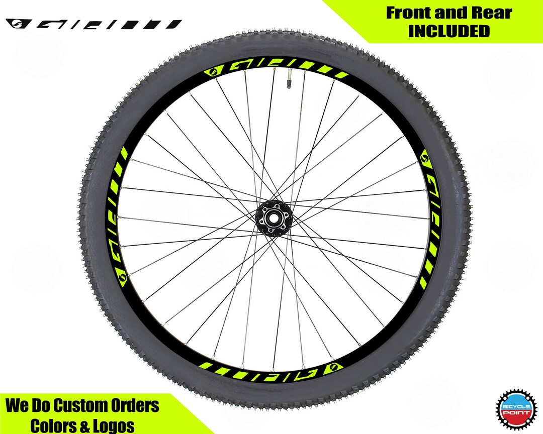 GIANT Bicycle Rim Decals Set, Sticker Pack for Two Wheels Fluorescent ...