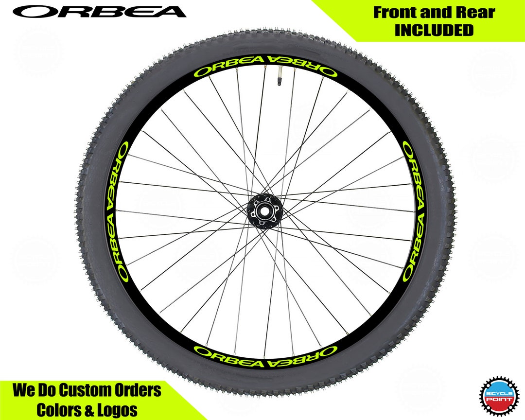 ORBEA Decals Set, Sticker Pack for Two Wheels Fluorescent Neon Yellow ...