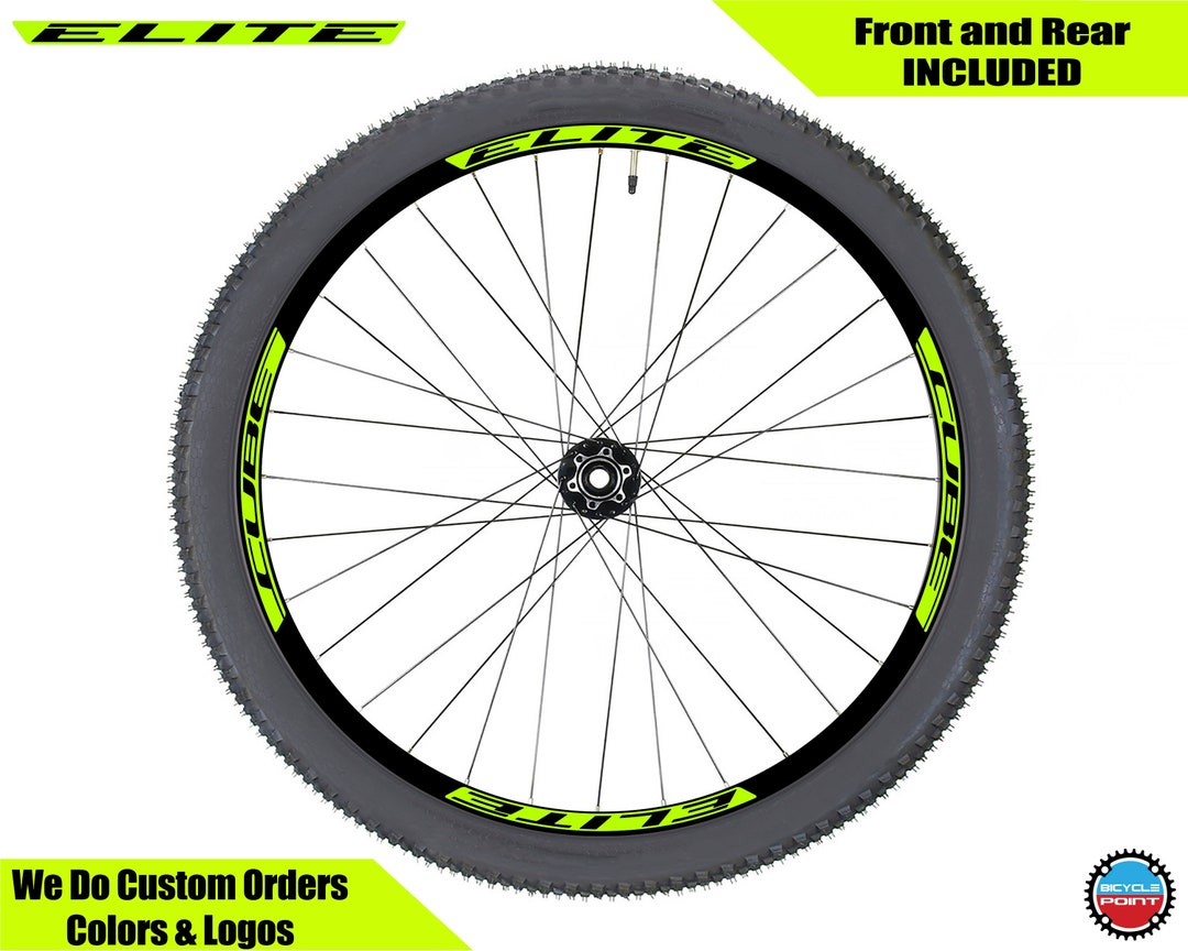 CUBE ELITE Bicycle Rim Decals Set, Sticker Pack for Two Wheels ...