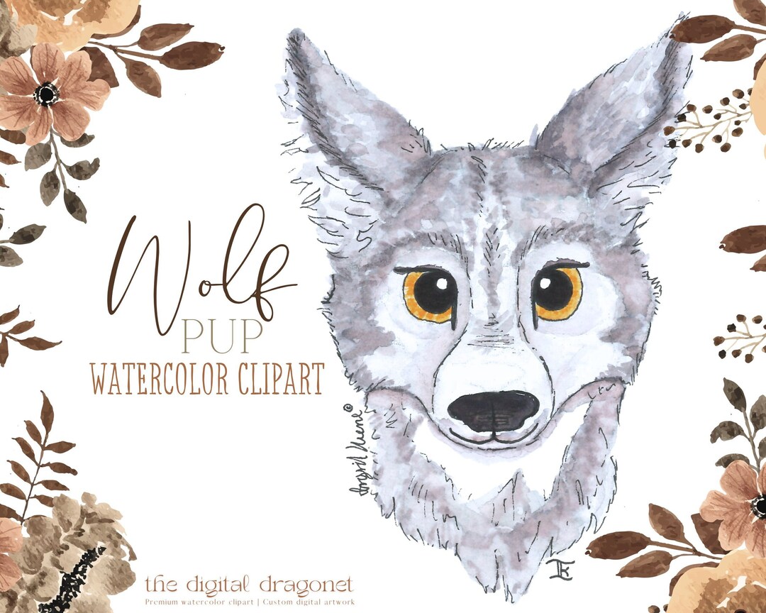 Watercolor Wolf Clipart Download Wolf Pup Watercolor Cute Wolf - Etsy Watercolor Wolf Clipart Download Wolf Pup Watercolor Cute Wolf - Etsy