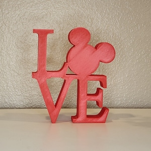 Mickey Love Sign | Disney Love Sign | Multiple Colors and Sizes - Etsy