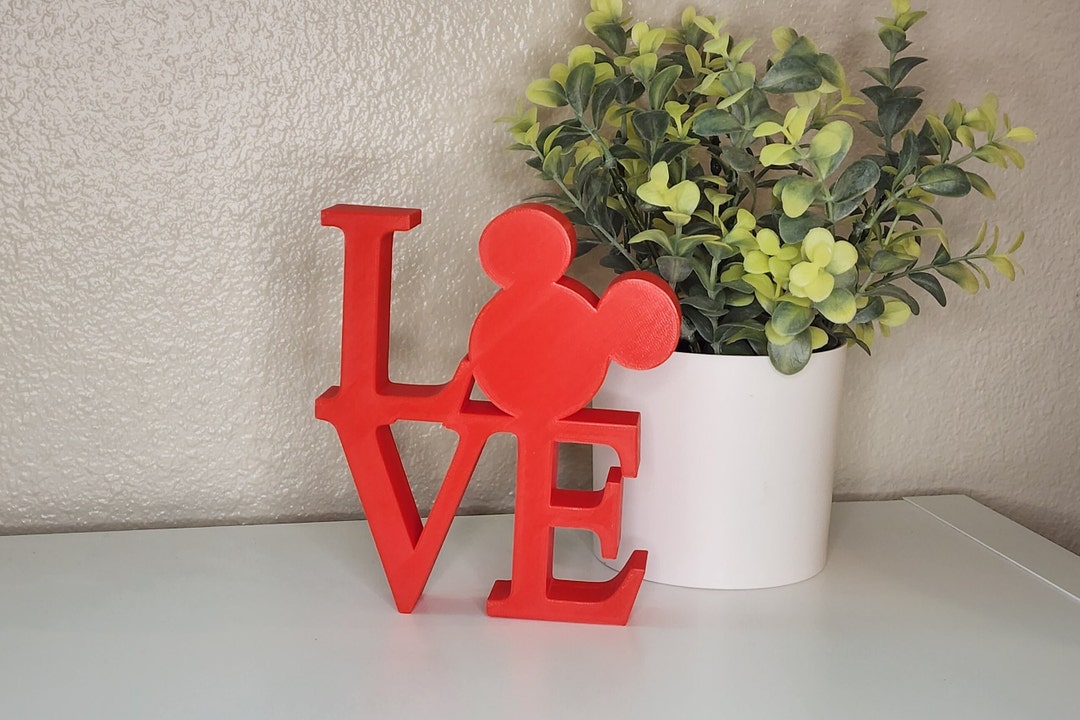 Mickey Love Sign | Disney Love Sign | Multiple Colors and Sizes - Etsy