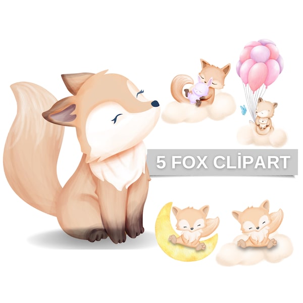 Fox Clipart - Etsy