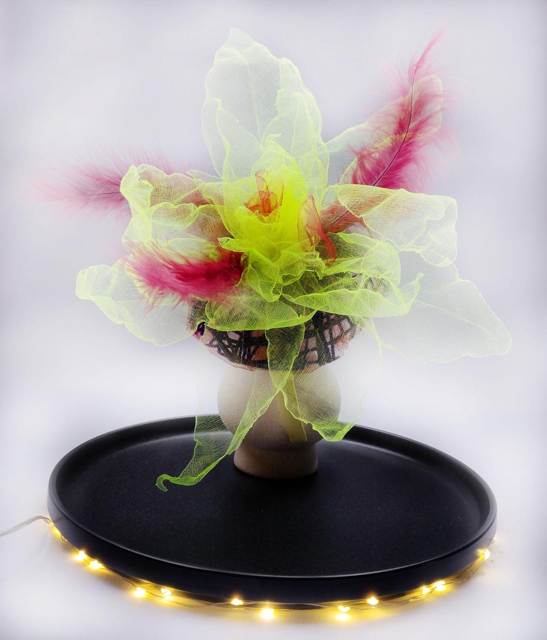 Bright Alice Band Neon Yellow Pink Party Headpiece - Etsy