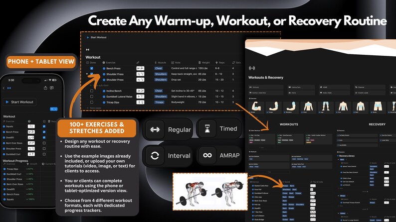 Notion Personal Trainer Template, Training Program Template, Personal ...