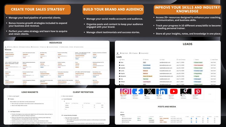 Notion Personal Trainer Template, Training Program Template, Personal ...
