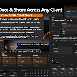 Notion Personal Trainer Template, Training Program Template, Personal ...
