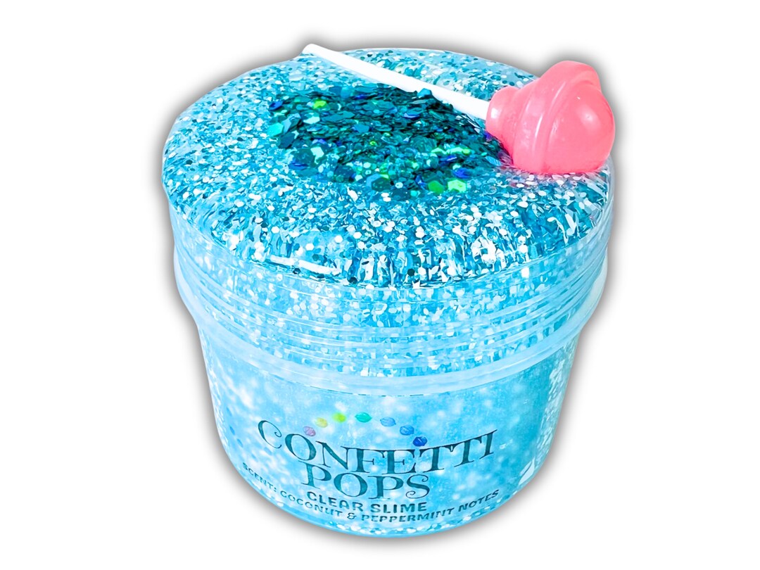 Confetti Pops Clear Slime Scented Slime ASMR Sensory Slime - Etsy