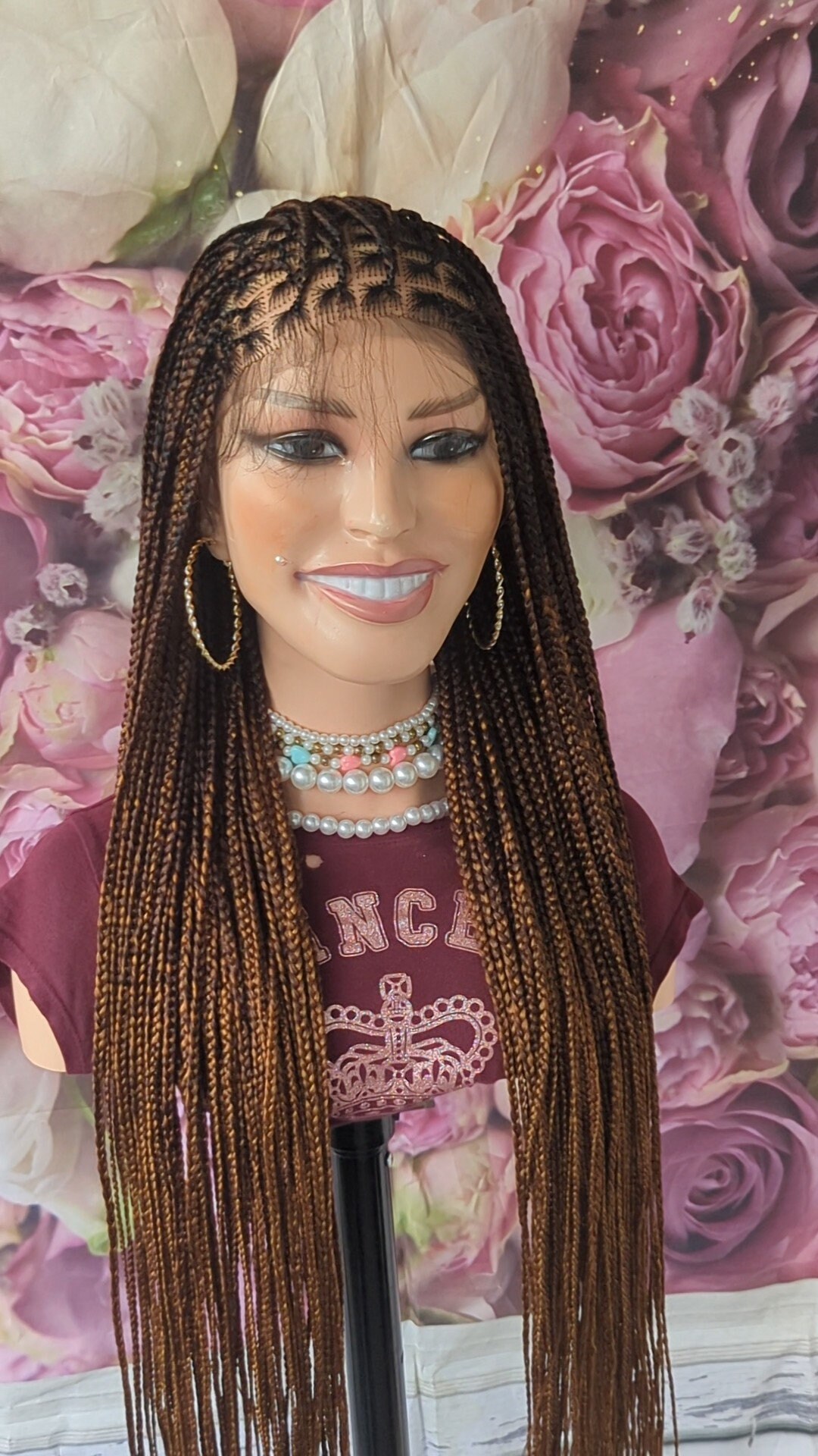 READY TO SHIP 2 Tone Full 360 Box Braids Lace Wig - Etsy