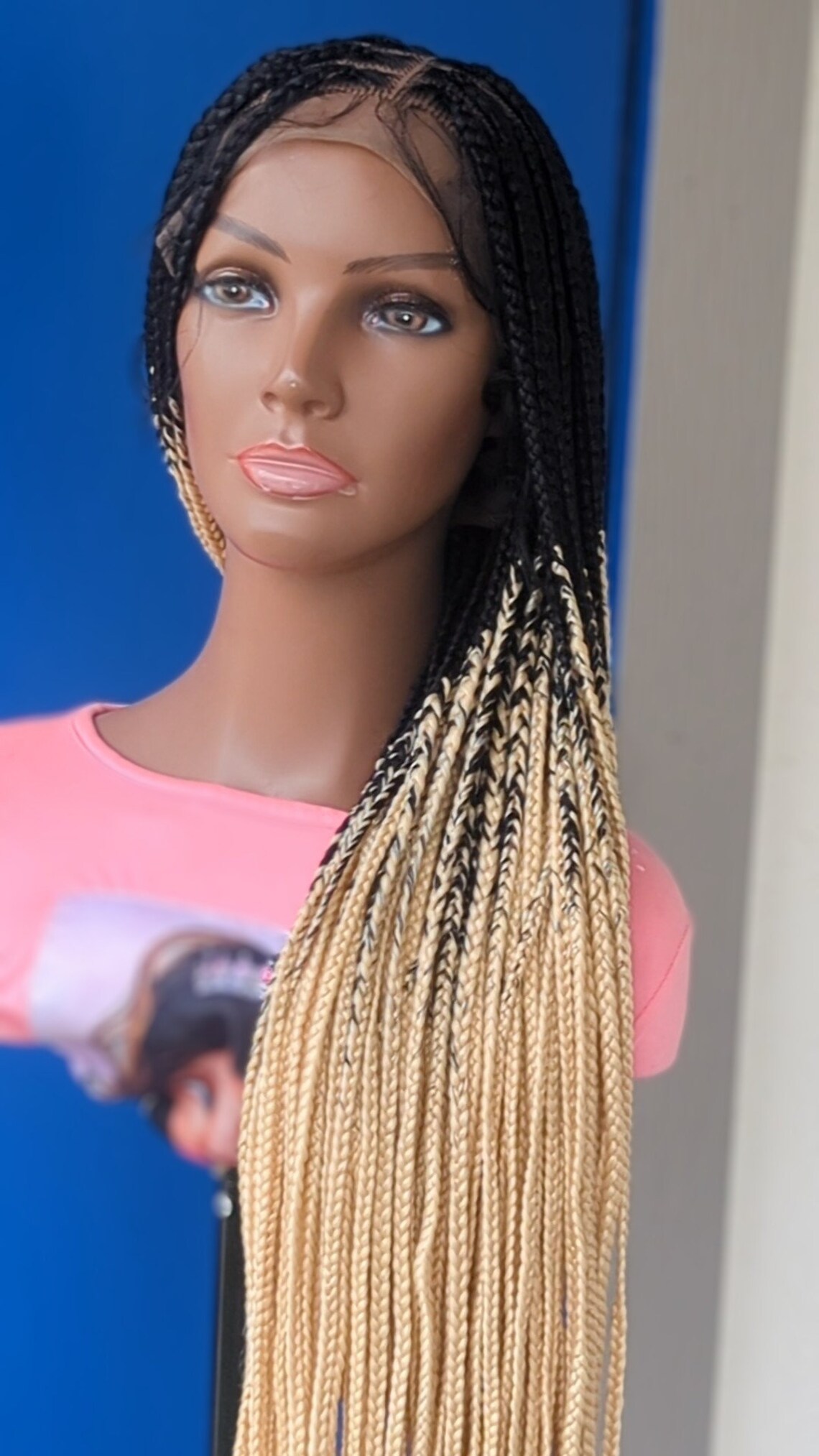 Ready to Ship Knotless Braids Full 360 Lace Wig - Etsy