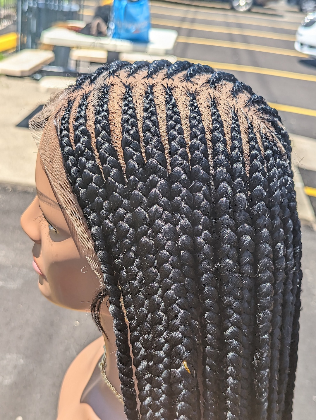 READY TO SHIP Cornrow Wig Full 360 Lace Wig - Etsy