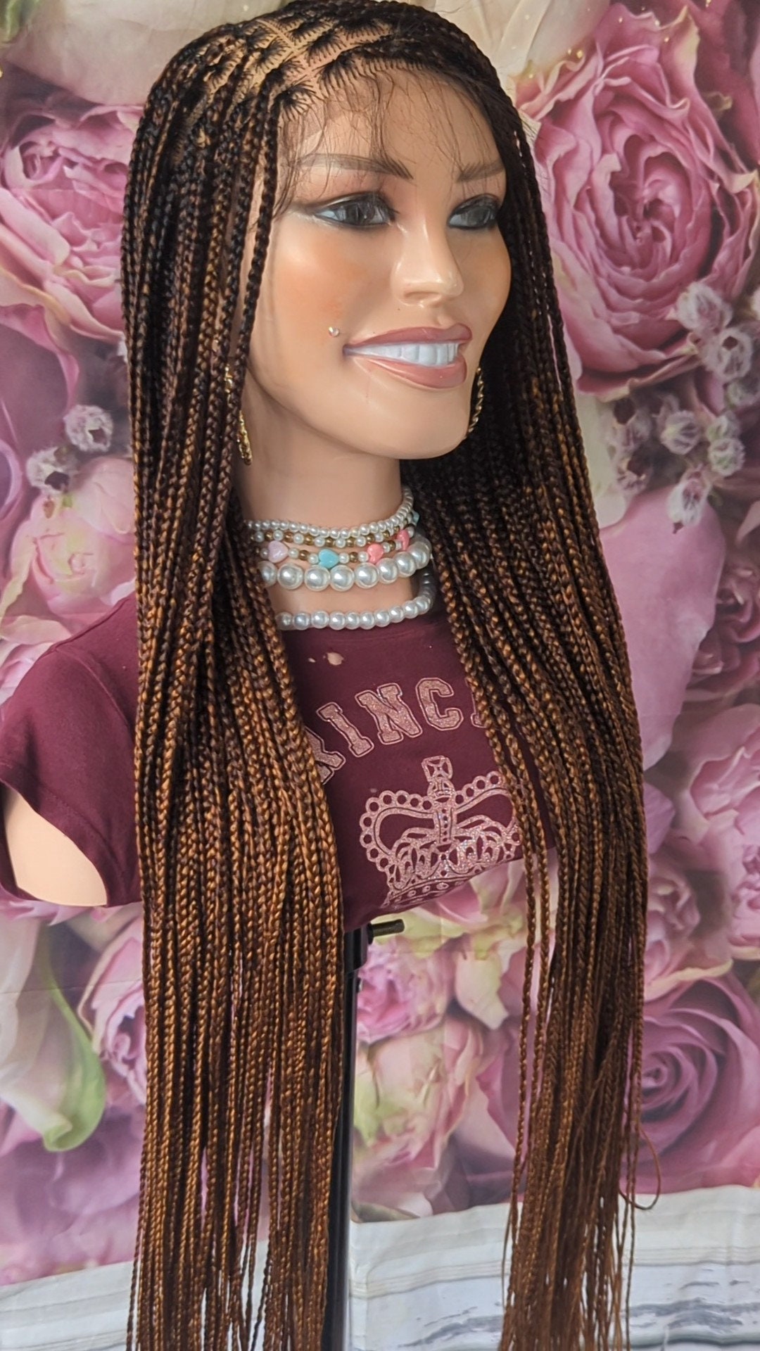 READY TO SHIP 2 Tone Full 360 Box Braids Lace Wig - Etsy