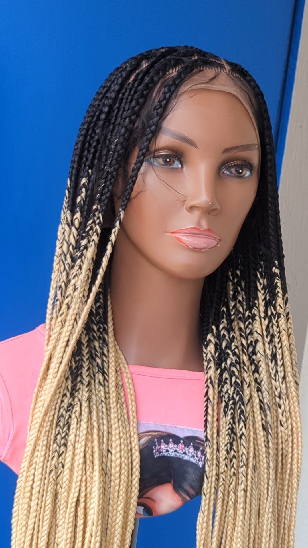 Ready to Ship Knotless Braids Full 360 Lace Wig - Etsy