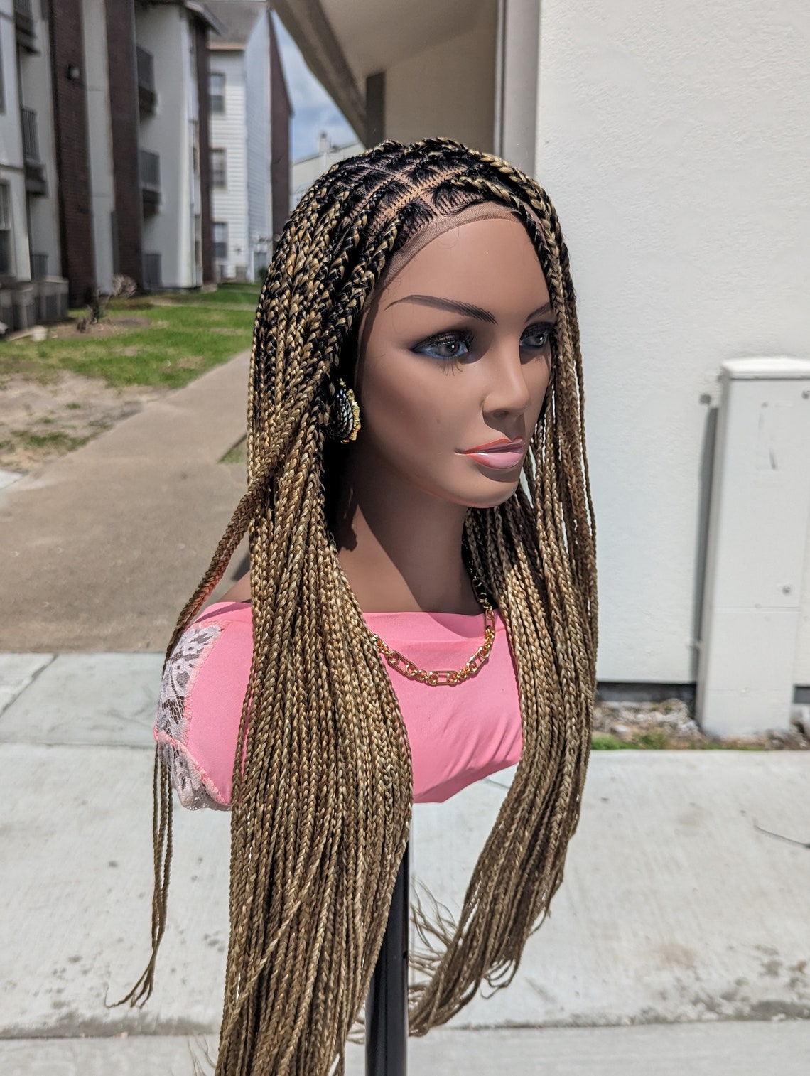 Ready to Ship Knotless Braids Full 360 Lace Wig - Etsy