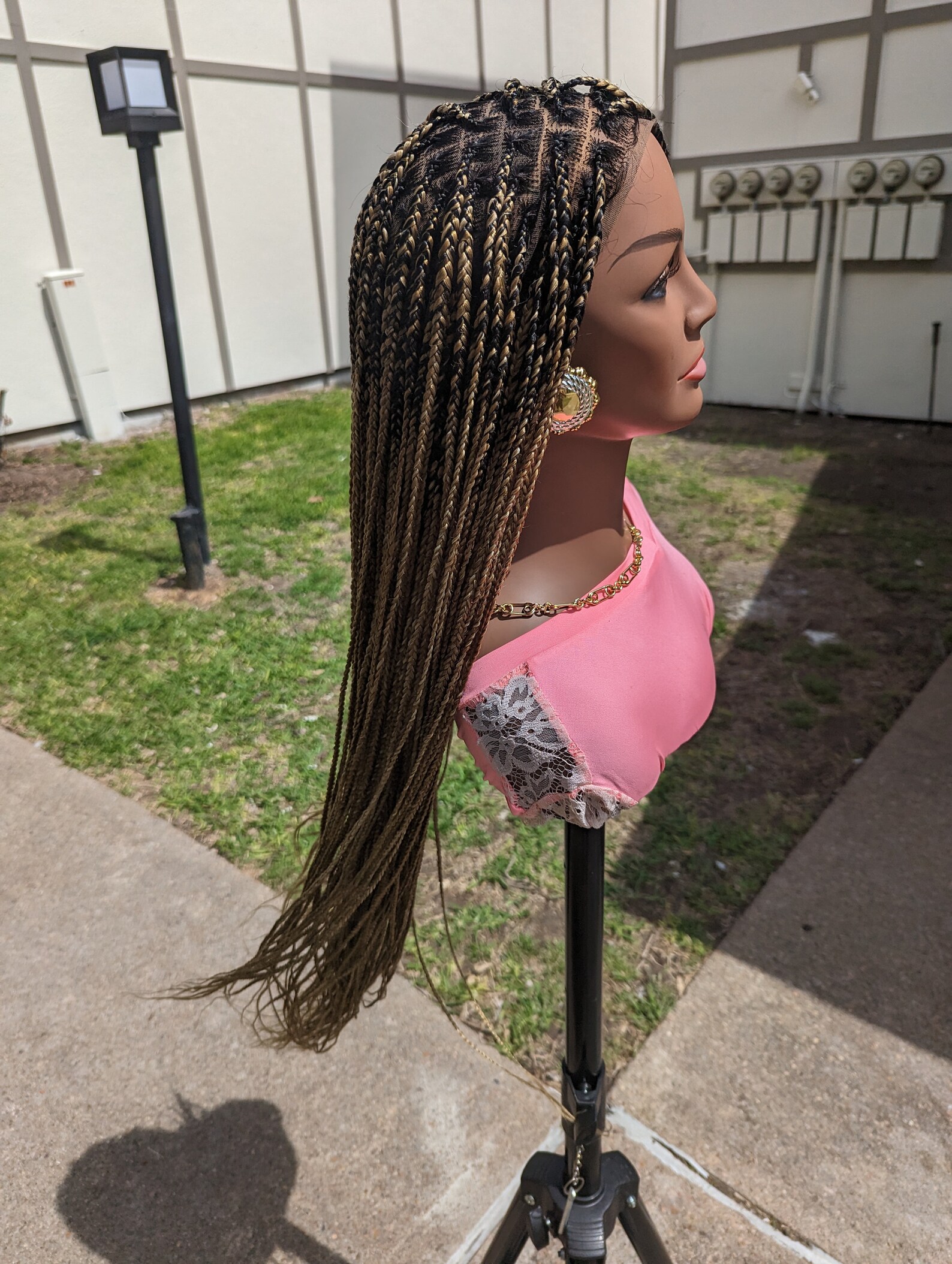 Ready to Ship Knotless Braids Full 360 Lace Wig - Etsy
