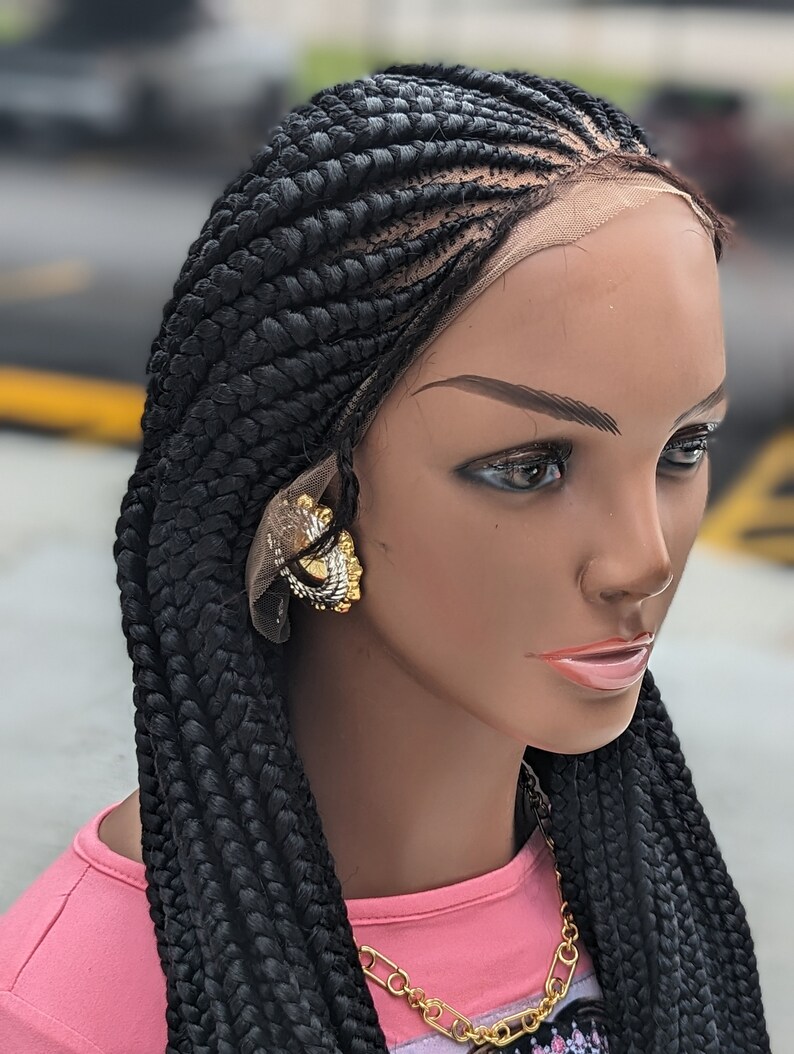 Ready to Ship Conrow Braids Full 360 Lace Wig - Etsy