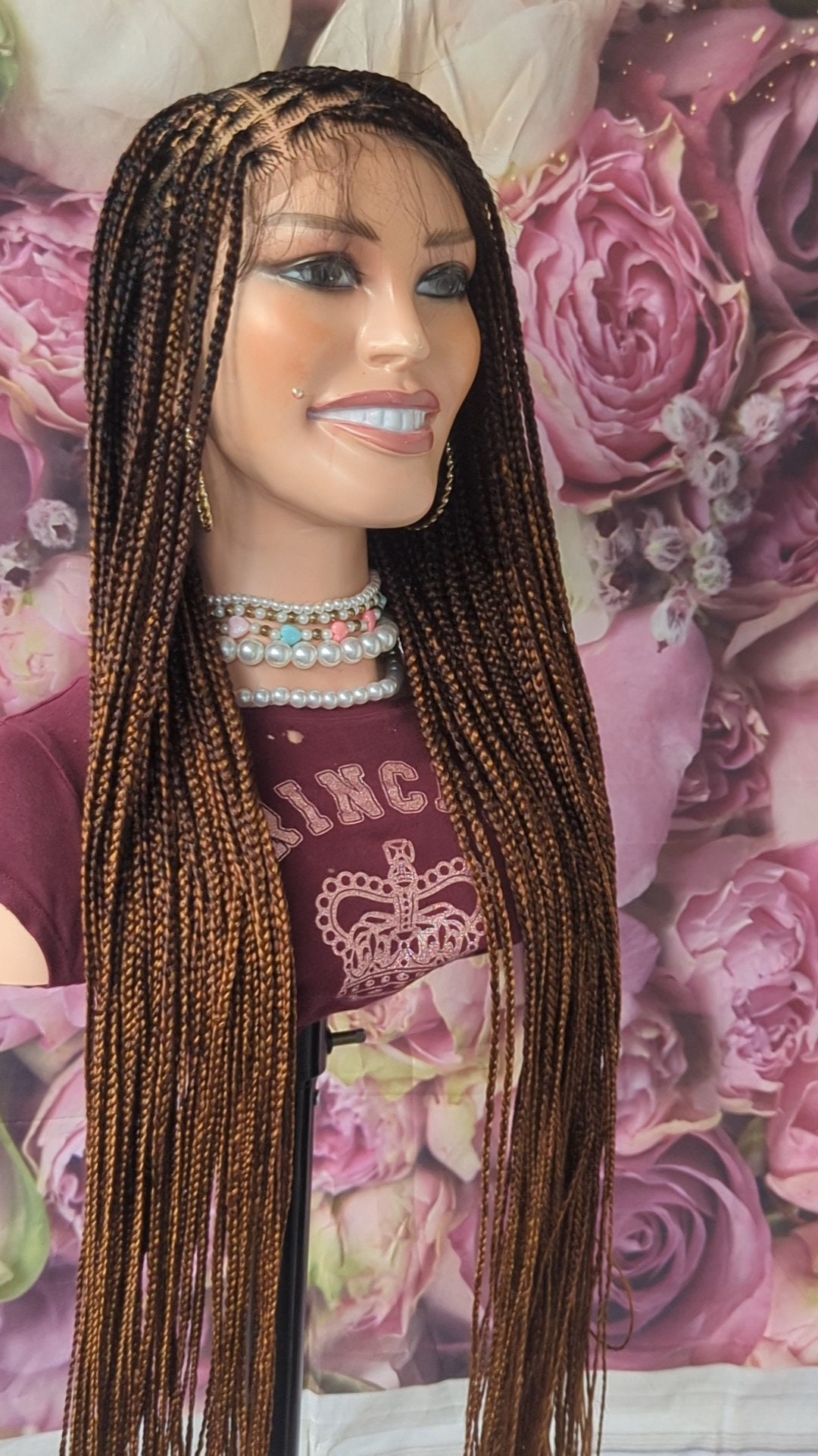READY TO SHIP 2 Tone Full 360 Box Braids Lace Wig - Etsy