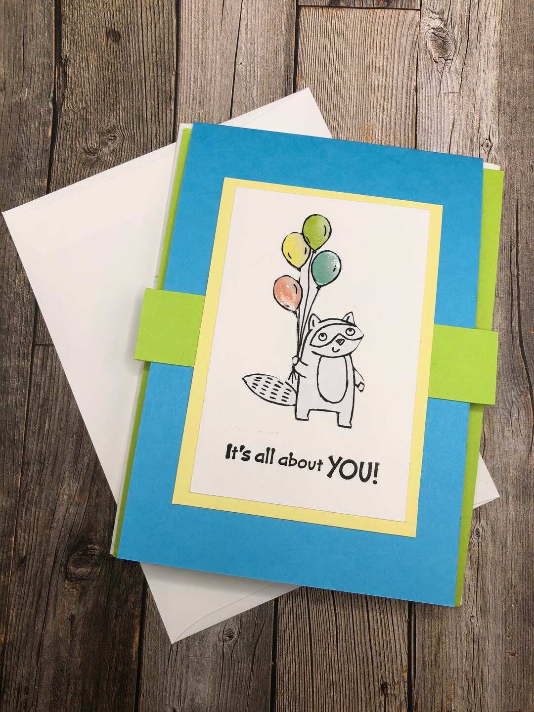 1 Handmade “ Fun Fold“ Multi Layers Birthday Card. Includes an Envelope ...