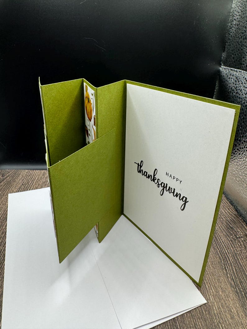 Fun Fold Thanksgiving Card: Fall Leaves & Pumpkins - Etsy