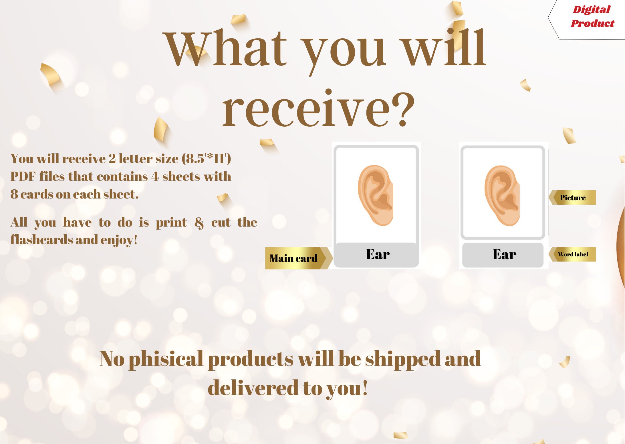 BODY PARTS - 32 Printable Flashcards Body Parts Nomenclature Montessori ...