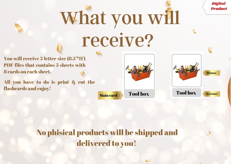 TOOLS FLASHCARDS - 48 Printable Flashcards Tools Nomenclature ...