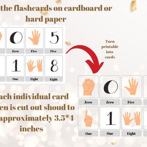 FINGERS COUNTING - 22 Printable Flashcards Numbers Nomenclature ...