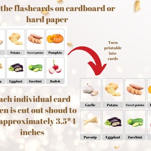 Vegetables - 24 Printable Flashcards - Vegetables Nomenclature ...