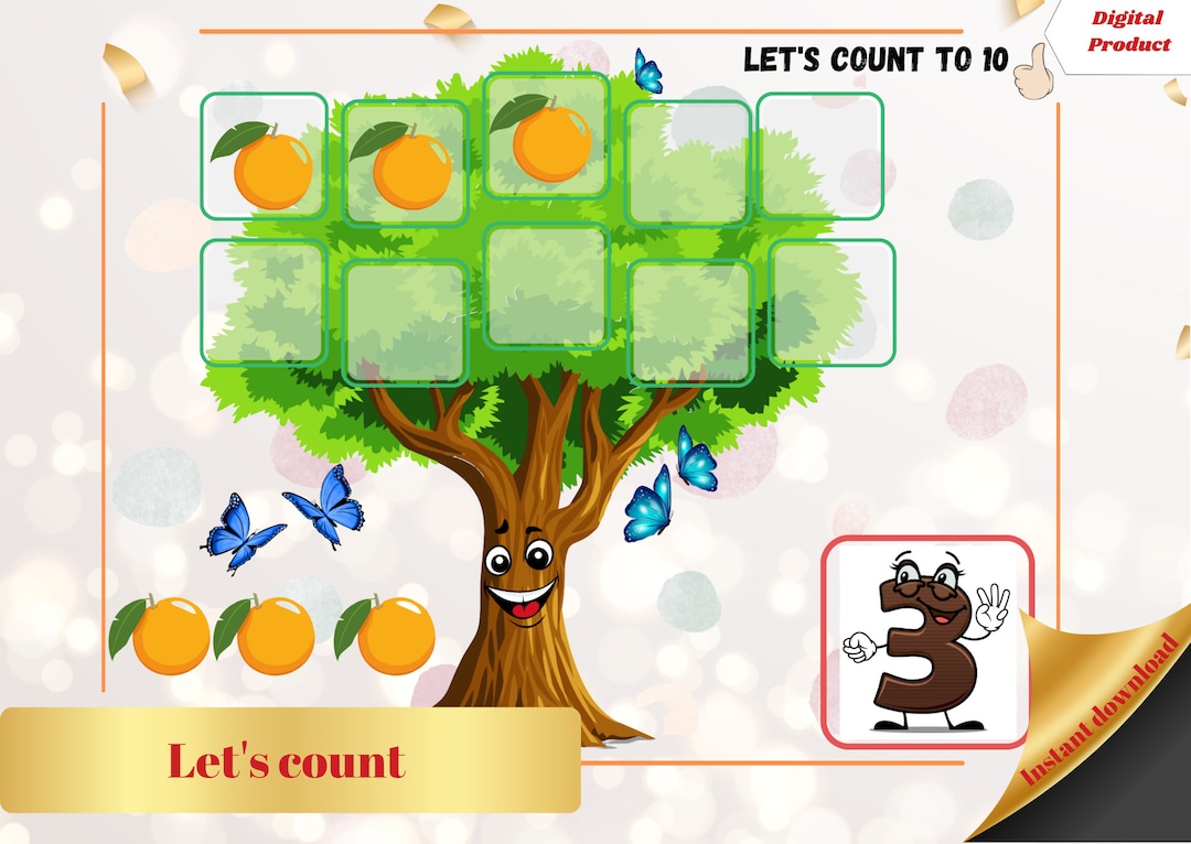 Let's Count 1 to 10 Activity Busy Book Montessori Material Learning ...
