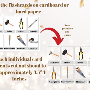 TOOLS FLASHCARDS - 48 Printable Flashcards Tools Nomenclature ...