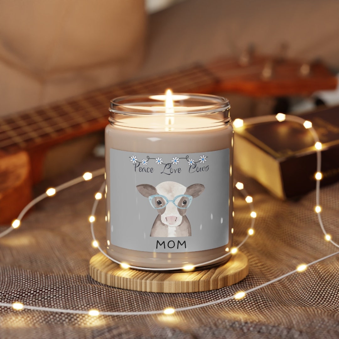 Peace Love and Cows Cow Lover Candle Cow Candle Farm Girl - Etsy