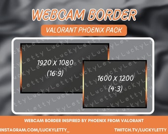 Valorant Jett Inspired Webcam Border 16x9 & 4x3 - Twitch, Youtube ...