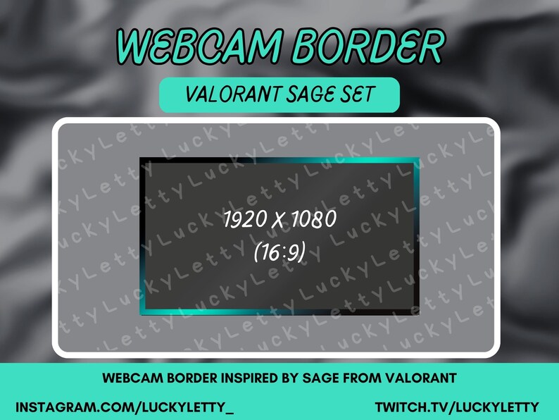 Valorant Sage Inspired Webcam Border 16x9 & 4x3 - Twitch, Youtube ...