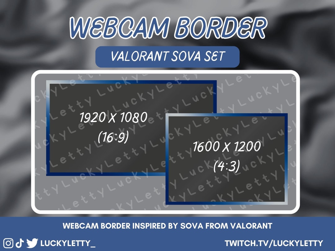 Valorant Sova Inspired Webcam Border 16x9 & 4x3 - Twitch, Youtube ...